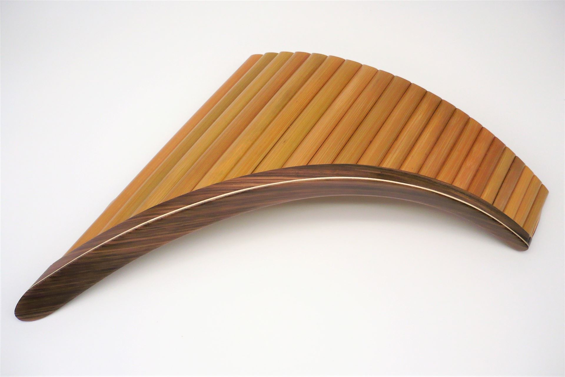 Panflötenbau Hofmann Pan flute master class, flamed, D1-D4, 22 pipes ...